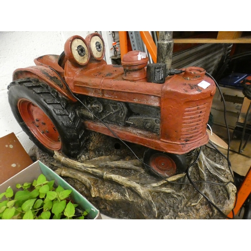 Large tractor water fountain with lights & mist effect | Barnebys