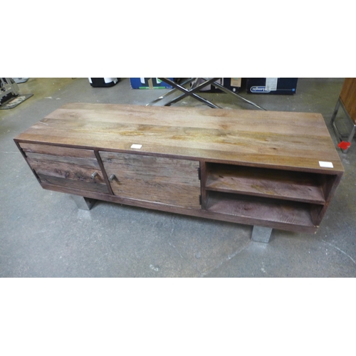 A Railway sleeper TV unit - marked | Barnebys