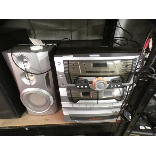 Alba stereo radio 3 CD/double cassette midi hi-fi system wit... | Barnebys
