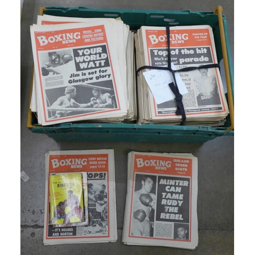 450 Boxing News newspapers, 1970's and 1980's **PLEASE NOTE ... | Barnebys