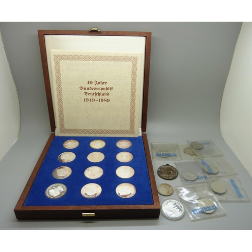 A German fine silver commemorative coin set, twelve x 15g, o... | Barnebys