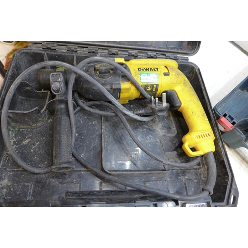 Workzone 240v breaker drill, DeWalt SDS drill & Workzone 18v cordless drill