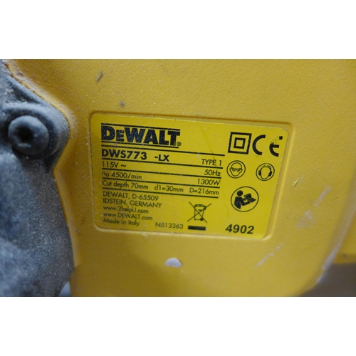 Dewalt DW5773 tilting/sliding compound mitre saw 110V