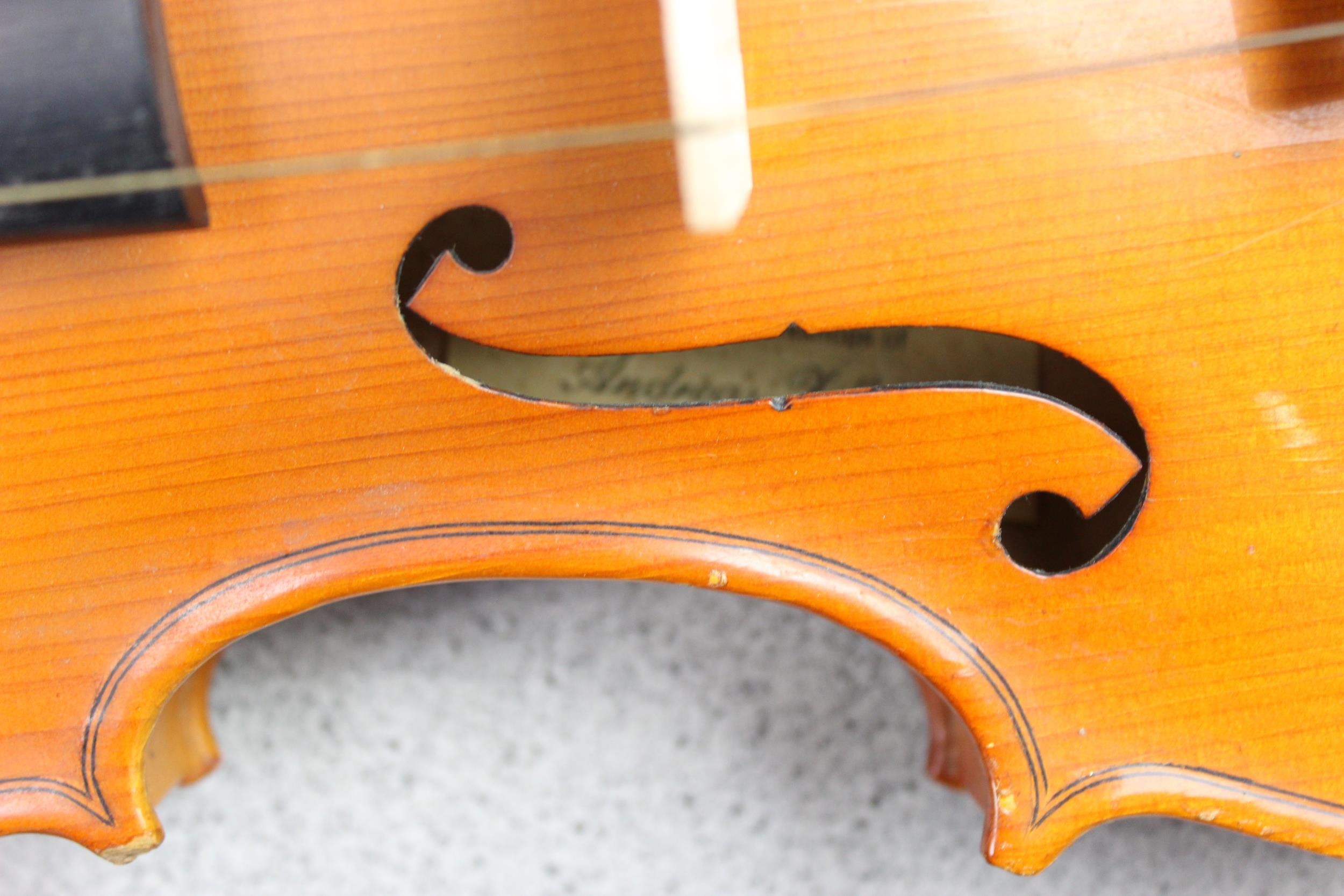 Andreas Zeller – Romanian hand built violin with spruce grain front and ...