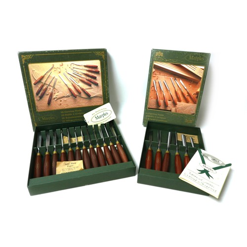 Two cased sets of Marples wood carving tools, with original ... | Barnebys