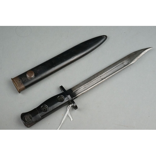 A British Military L1A3 SLR Rifle Bayonet With Original Scab... | Barnebys