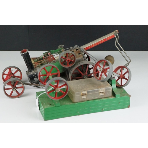 Mamod TE1a Steam Tractor and a Mamod Trailer, showing play w... | Barnebys