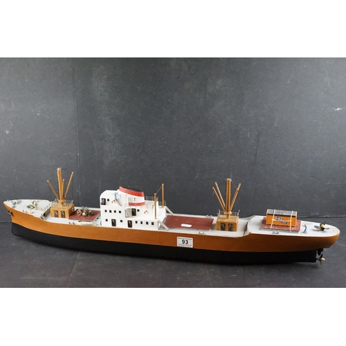 Scratch Built Wooden and Painted Model of a Ship, 83cms long | Barnebys