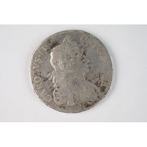 A British silver King Charles II 1664 crown coin. | Barnebys