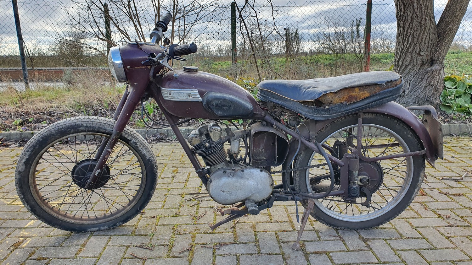 1954 Triumph Terrier, 150 cc. Registration number OVC 625 (see text ...