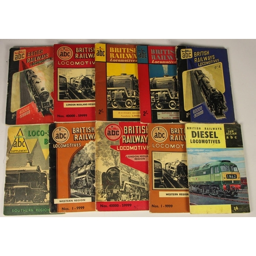 A box of 10 Ian Allan ABC Locospotters books, various regions, dating ...