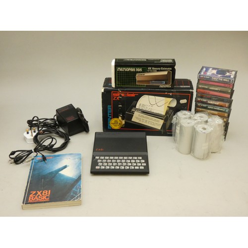 A Spectrum ZX81, to include T.V. and tape deck connection le... | Barnebys