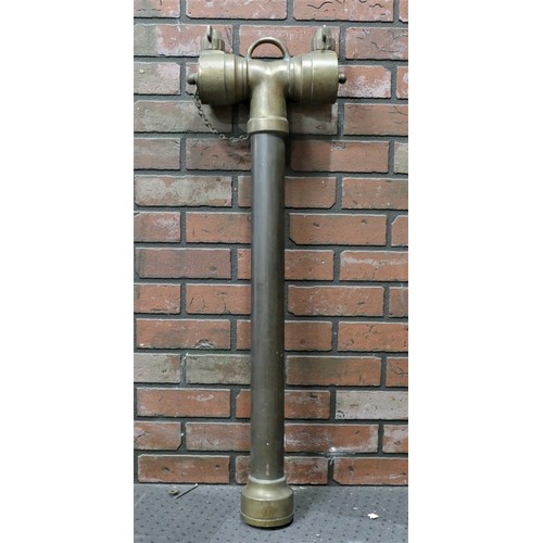 An early 20th Century fire hydrant, solid brass with double ... | Barnebys