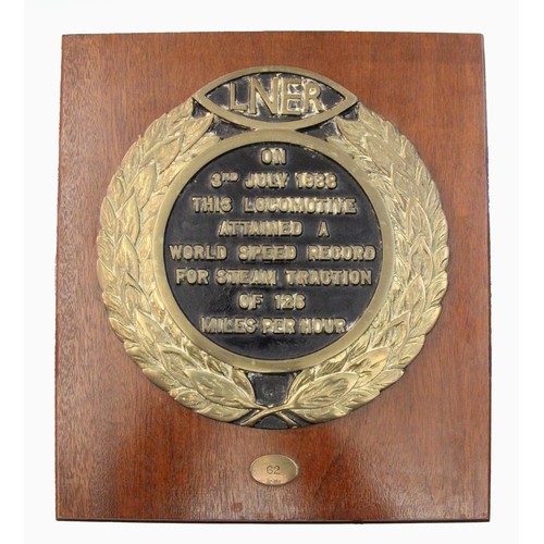 A limited edition brass and black enamel LNER plaque commemo... | Barnebys