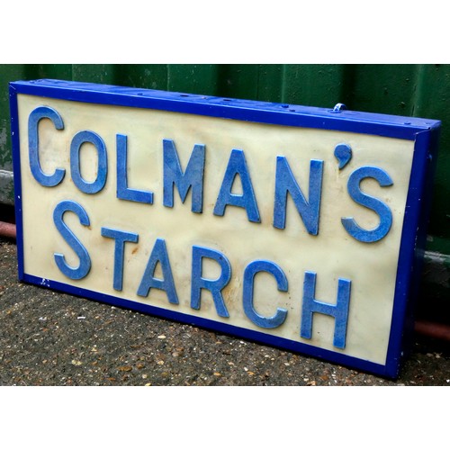 An illuminated sign, Colman's Starch, metal case with plastic front ...