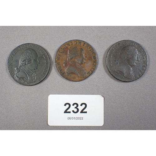 Three tokens ref: John Wilkinson iron master, trade tokens, ... | Barnebys