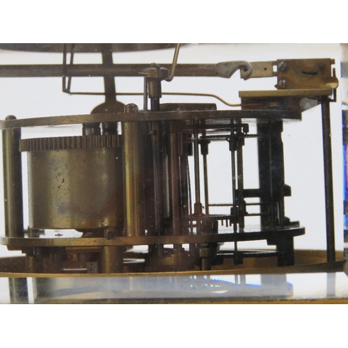 A late 19th century French four glass architectural black slate mantle ...