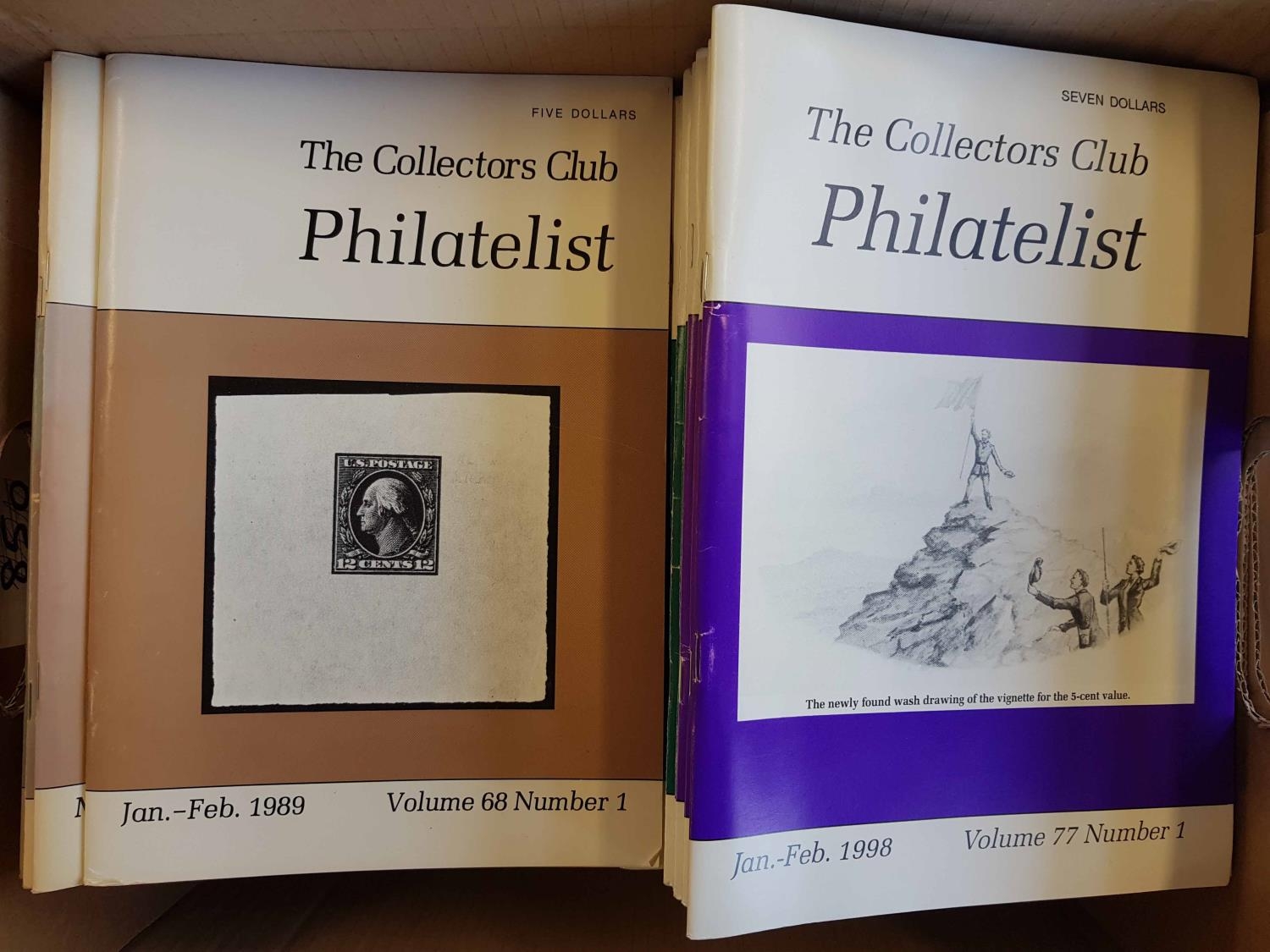 COLLECTORS CLUB PHILATELIST: Two boxes containing a run of this quality ...
