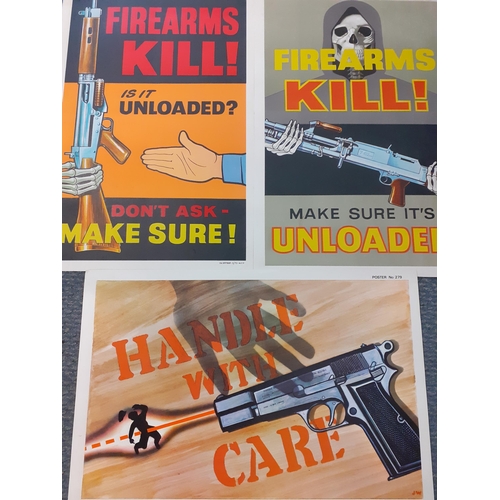 Three 20th century firearms posters Location:1:3 | Barnebys