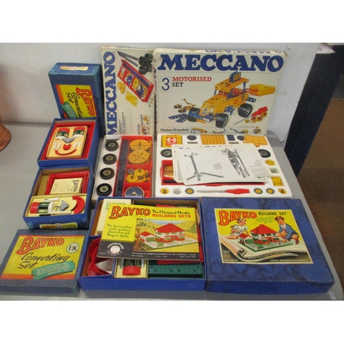 Three boxed Bayko sets including sets 1, 1A and 2A, together... | Barnebys