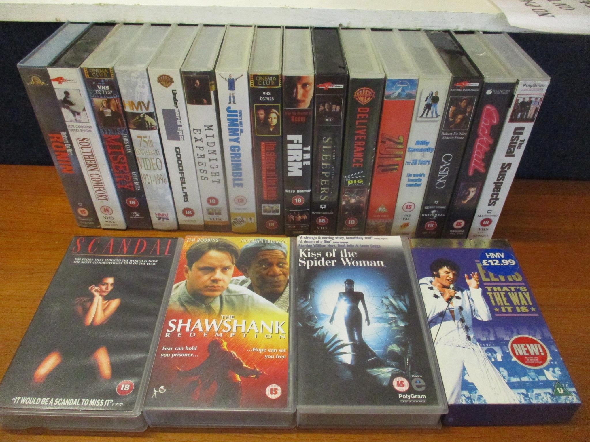 A collection of 20 VHS film tapes to - auctions & price archive
