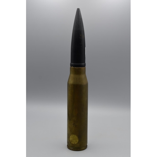 Inert 30mm artillery shell measuring 28cm long