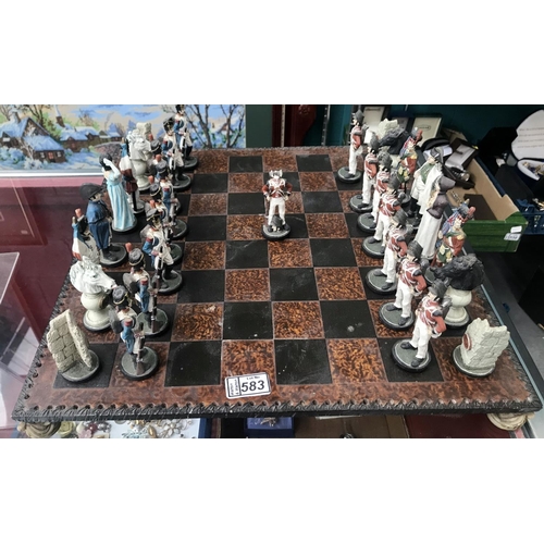 Military themed chess set
