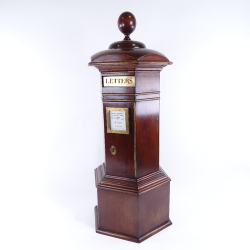 A vintage mahogany country-house post box, with applied moul... | Barnebys