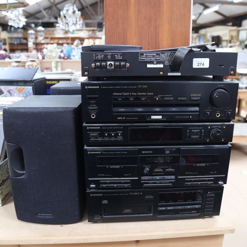 Various stacking hi-fi and sound equipment, including Pionee... | Barnebys