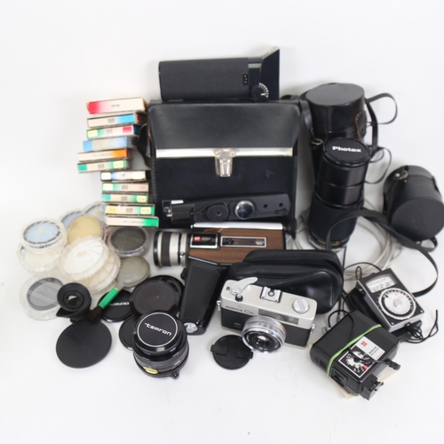 Various Vintage camera accessories, including colour filters... | Barnebys