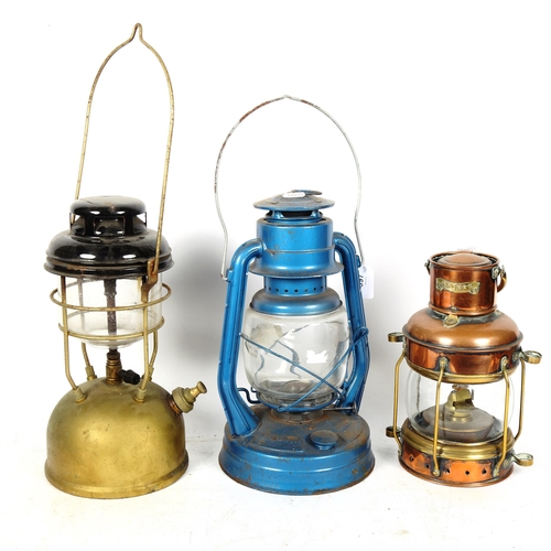 3 Vintage oil lanterns, including Tempest and Anchor, larges... | Barnebys