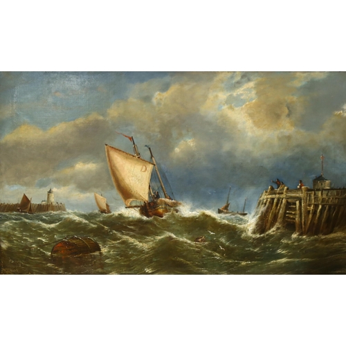 William Broome of Ramsgate, large 19th century oil on canvas, fishing ...