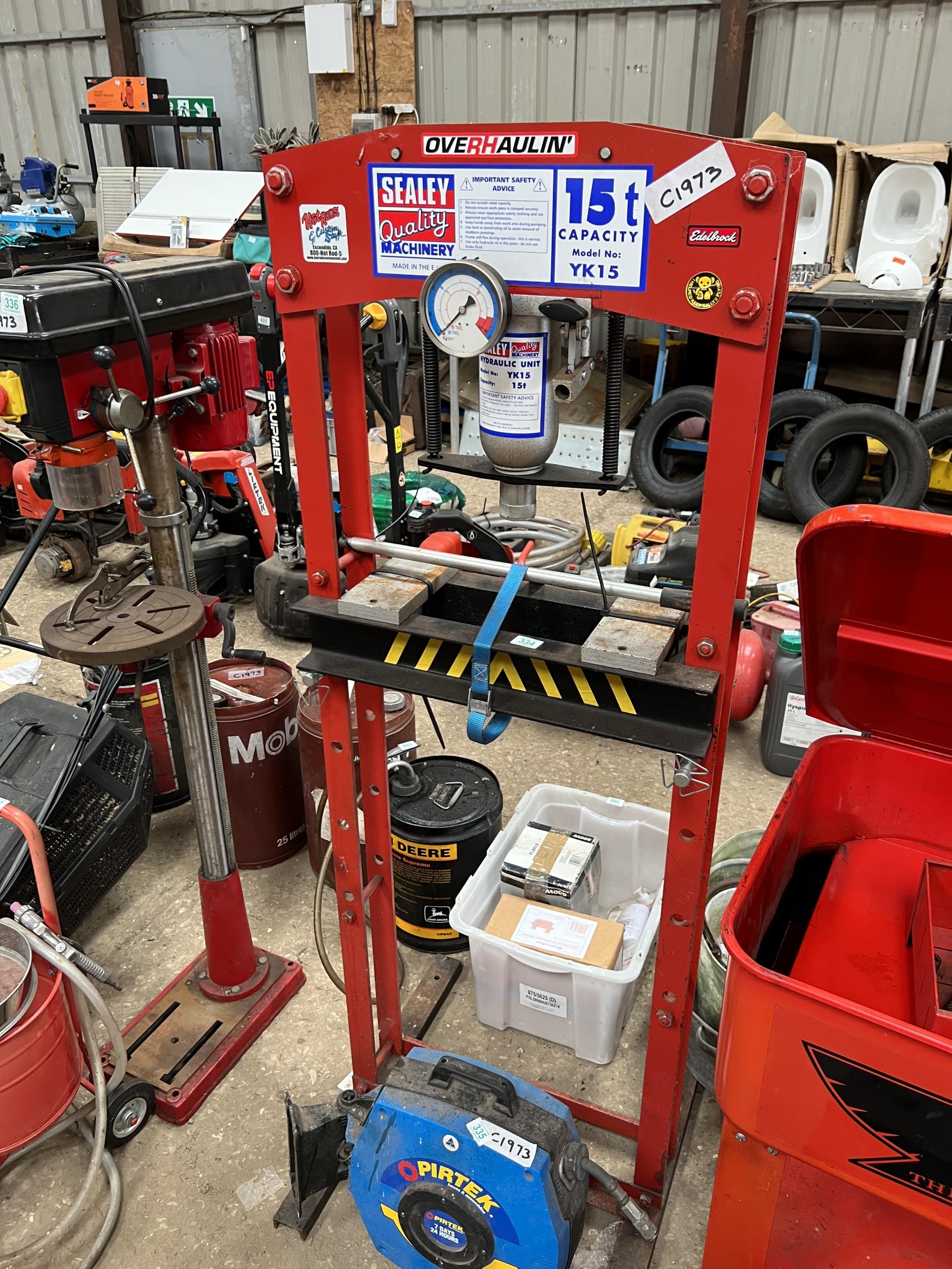 Sealey Hydraulic press 15 ton model YK15