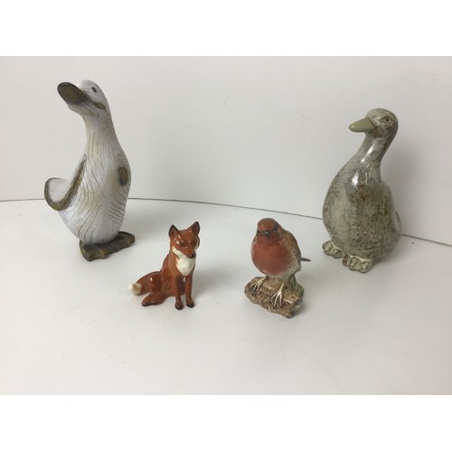 2x Ducks, Beswick Robin and Fox | Barnebys