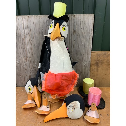 Large Penguin Puppet with extra Feet, Hats and Beaks | Barnebys