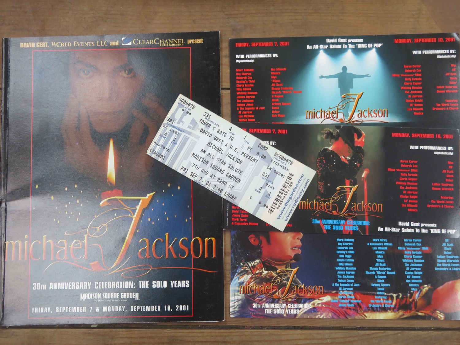 Michael Jackson 30th Anniversary Concert programme signed by David Gest ...