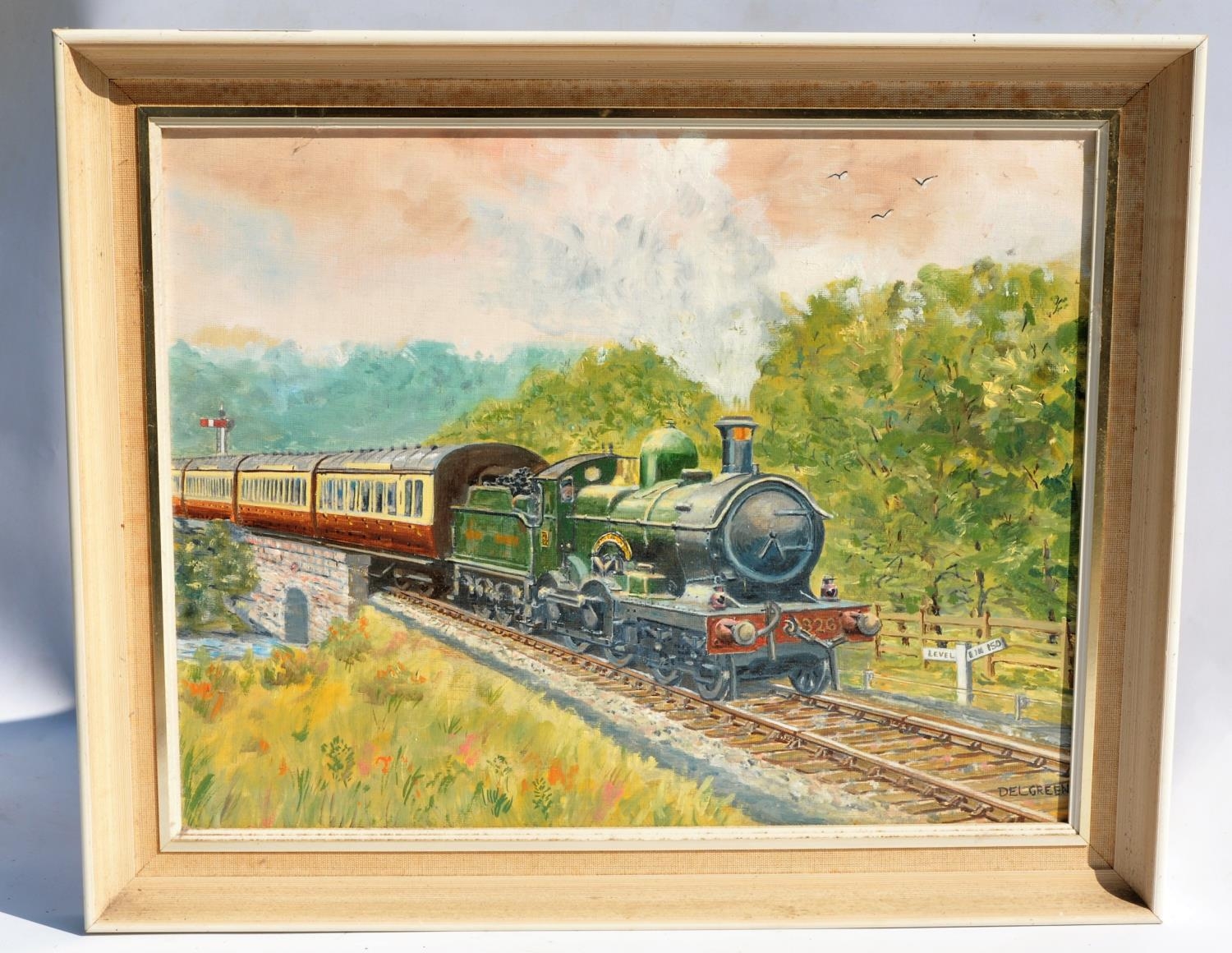 Framed oil painting on board "Cambrian Coast Express" depicting GWR ...