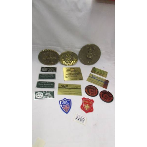 A collection of classic car rally plaques and badges includi... | Barnebys