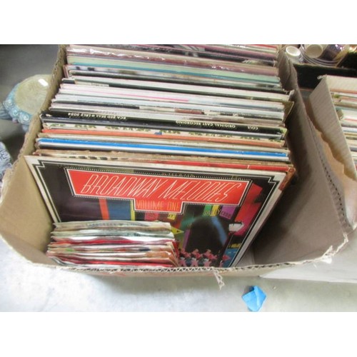 Two boxed of LP and 45 rpm records, COLLECT ONLY.