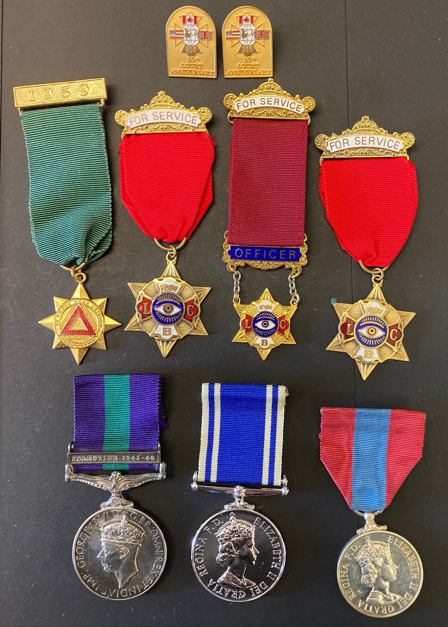 7 x Police Medals Named To 3540 B/Const A.E. Mayo PAL Police. Including ...