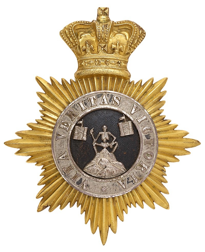 Irish Londonderry Militia Victorian Officer shako plate circa 1855-61 ...