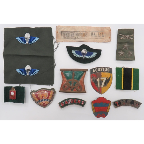 Small Selection of Overseas Special Forces Badges including embroidery ...