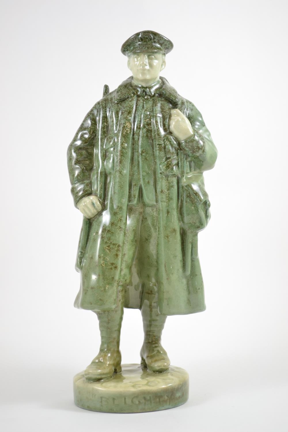 Royal Doulton 'Blighty' Titanian Glazed WWI Solider. Ceramic Figure on ...