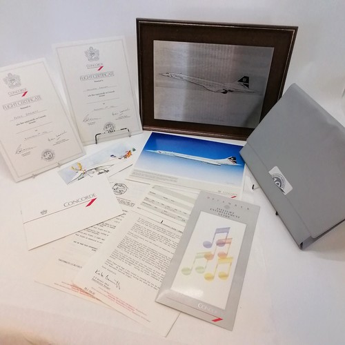 Concorde anniversary flight folder pack with certificates, t... | Barnebys