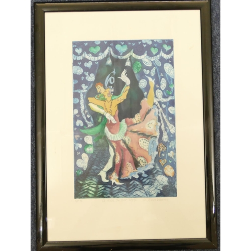 Aimee Birnbaum, Signed Artists Proof Coloured Etching "A ros... | Barnebys