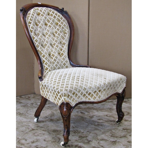 Two Victorian drawing room chairs with carved and moulded sh... | Barnebys