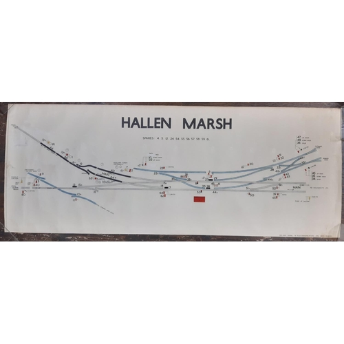 GWR railway signal box diagram of the Hallen Marsh junction ... | Barnebys
