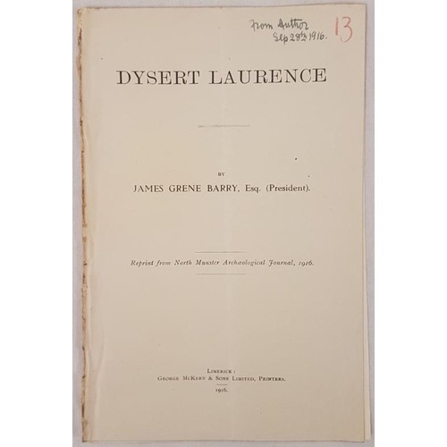 Dysert Laurence by James Greene Barry Esq. Limerick. George ... | Barnebys