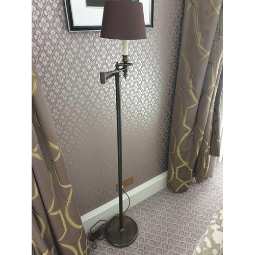 Library Floor Lamp Finished In English Bronze Swing Arm Function With ...