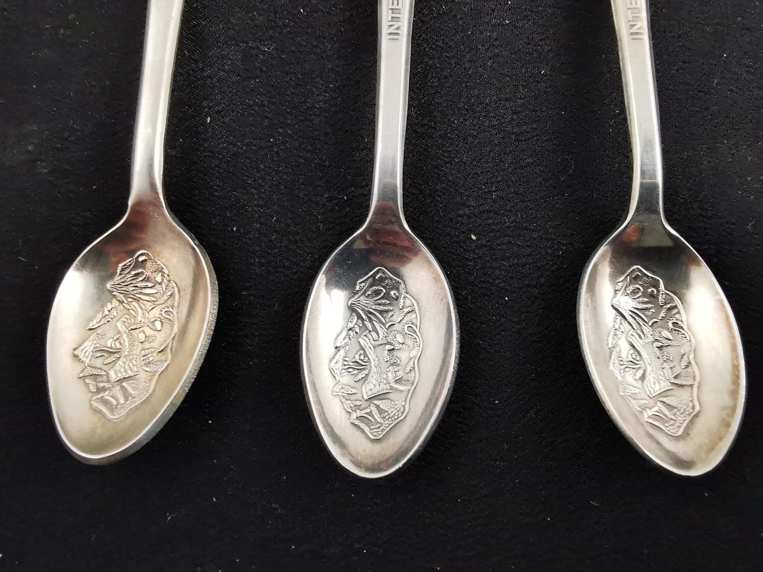 Three Swiss Rolex Buchere Interlaken collectable spoons